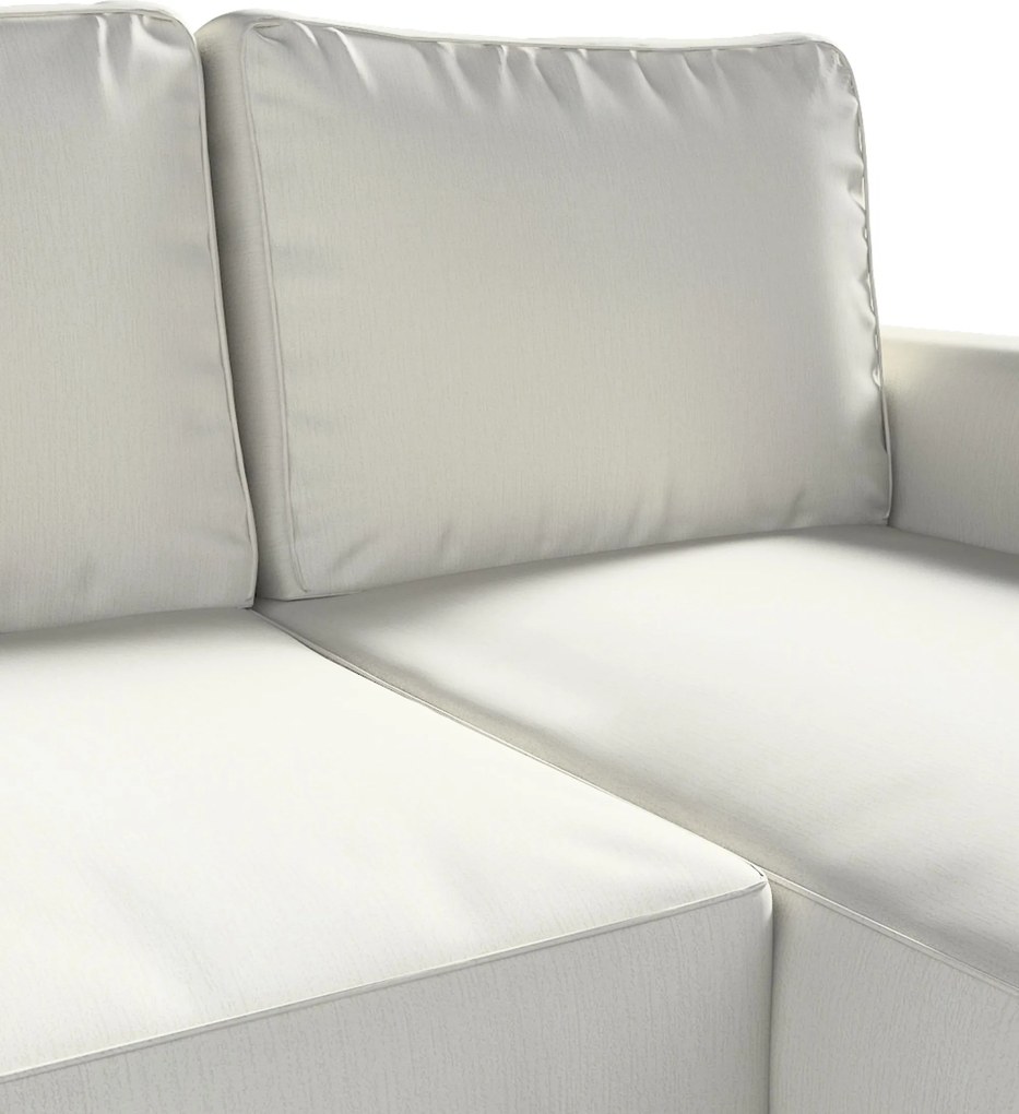 Potah na pohovku IKEA Backabro rozkládací se šezlongem barva šedá látka lesklé, pletený vzor, sametová