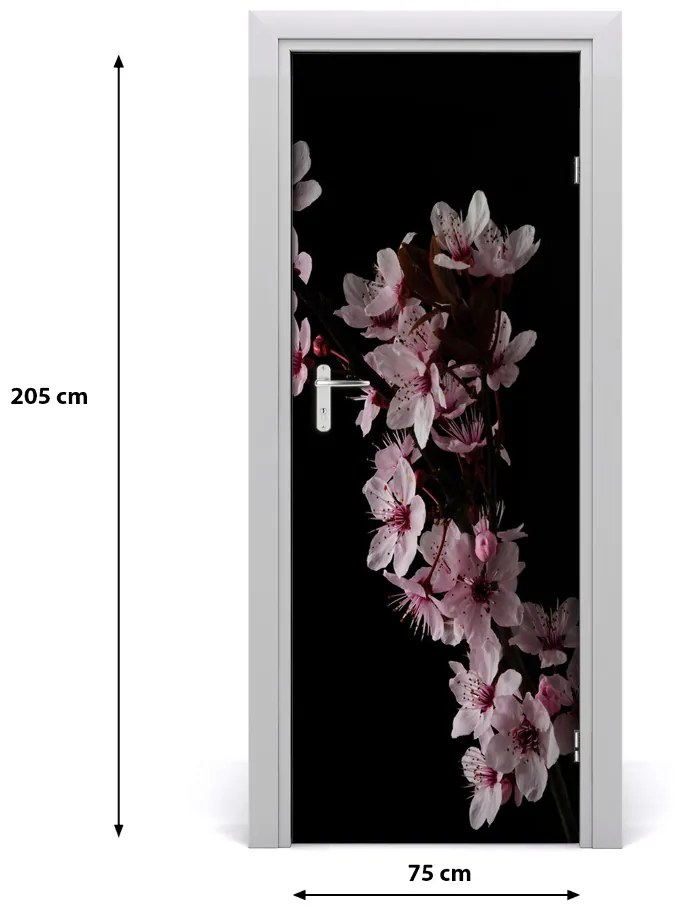 Fototapeta samolepící Květiny višně 75x205 cm