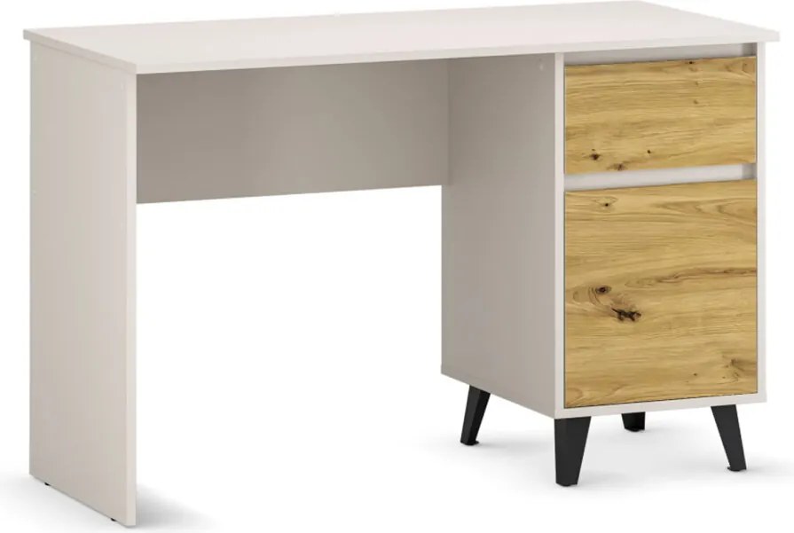 Psací stůl BORG 1d1s/120 kašmír / dub artisan
