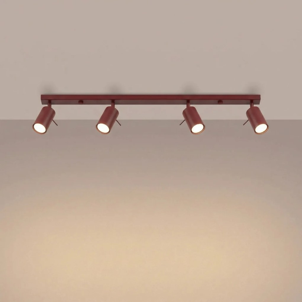 Sollux Lighting Stropní svítidlo RING 4L bordó