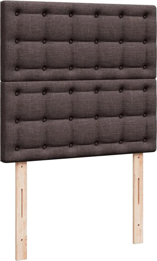 Box spring postel s matrací tmavě hnědá 80x200 cm textil 3292632