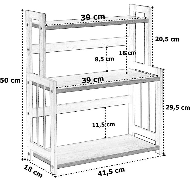 Kuchyňská police CEZAR černá