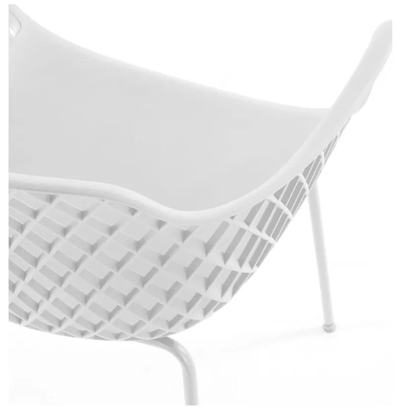 Bílá plastová jídelní židle Kave Home Quinn