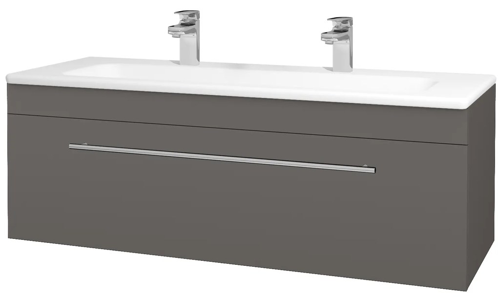 Dřevojas Koupelnová skříň ASTON SZZ 120 Varianta: D01 Beton / Úchytka T04 / D01 Beton