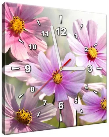 Tištěný obraz s hodinami Jemné květy 30x30cm ZP1148A_1AI