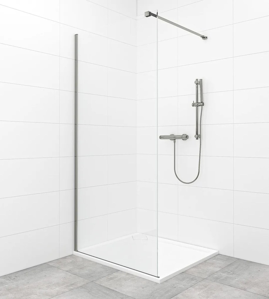 Sprchová zástěna Walk-in 140 cm SAT v barvě profilu PVD Gun metal SATBWI140PRGM