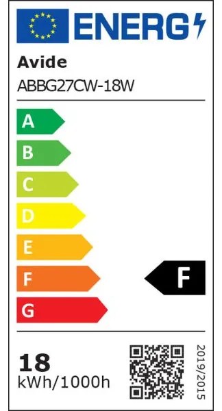 Prémiová LED žárovka E27 18W 1550lm studená, ekv. 102W