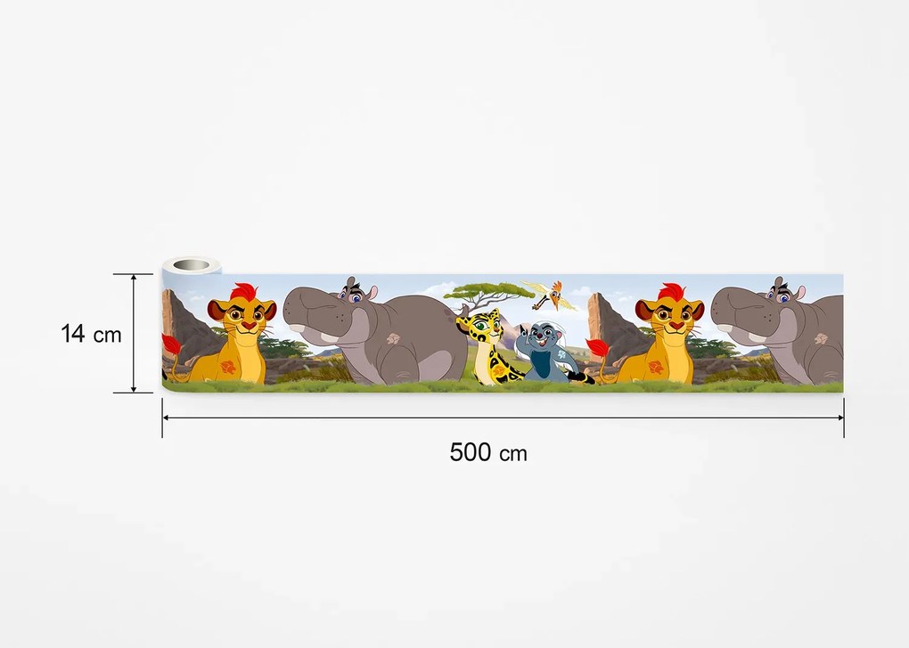 Dětská samolepící bordura na zeď Disney Lví hlídka | 5 m x 13.8 cm | DWBD8064