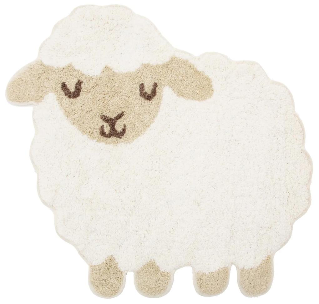 sass & belle Dětský kobereček Baa Baa Lamb, béžová barva, bílá barva, textil