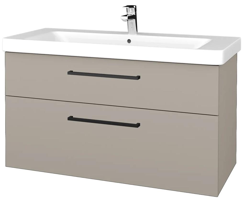 Dřevojas Koupelnová skříň Q MAX SZZ2 105 Varianta: M01 Bílá mat / Úchytka T01 / M01 Bílá mat