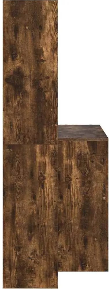 Stůl s policí Kouřový dub 138,5 x 55 x 143 cm Kompozitní dřevo 3337253