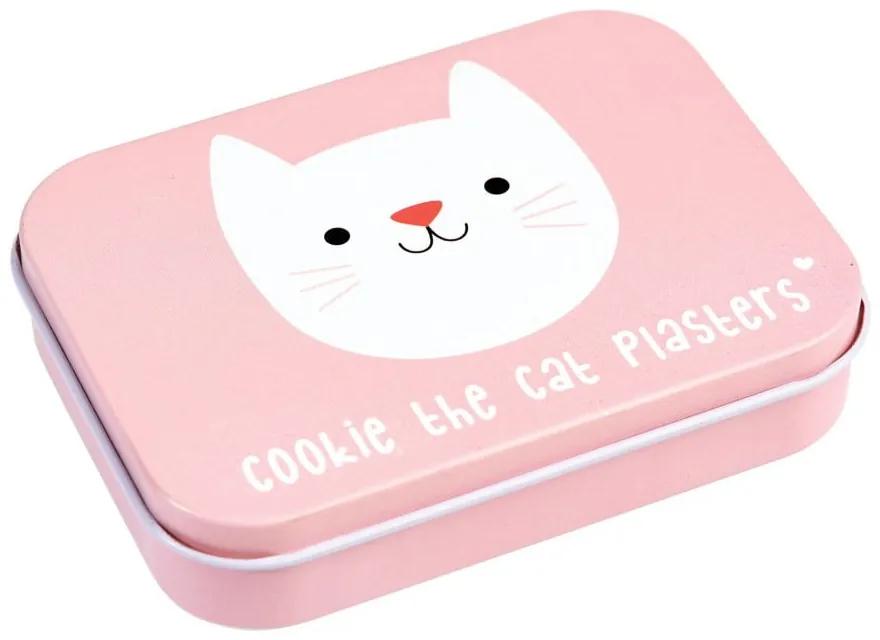 Růžový box na náplasti Rex London Cookie the Cat