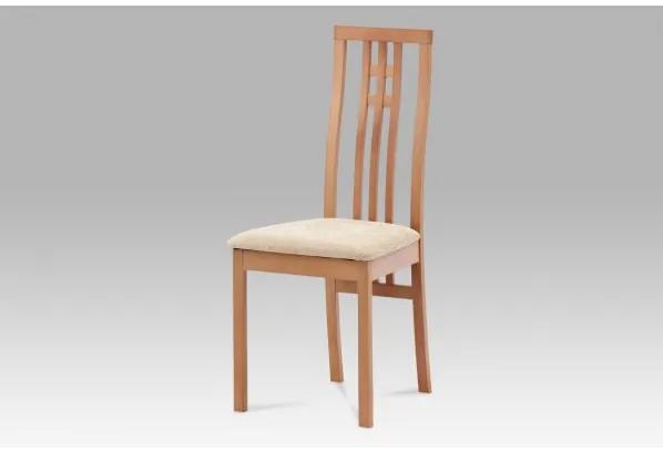 Jídelní židle masiv buk, barva buk, potah krémový
