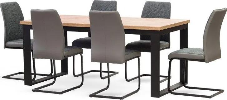 Stima Jídelní stůl 970 dub wotan/černý kov | Délka stolu: 250,Šíře stolu: 100,Odstín: bílá,Rozklad: 2x50