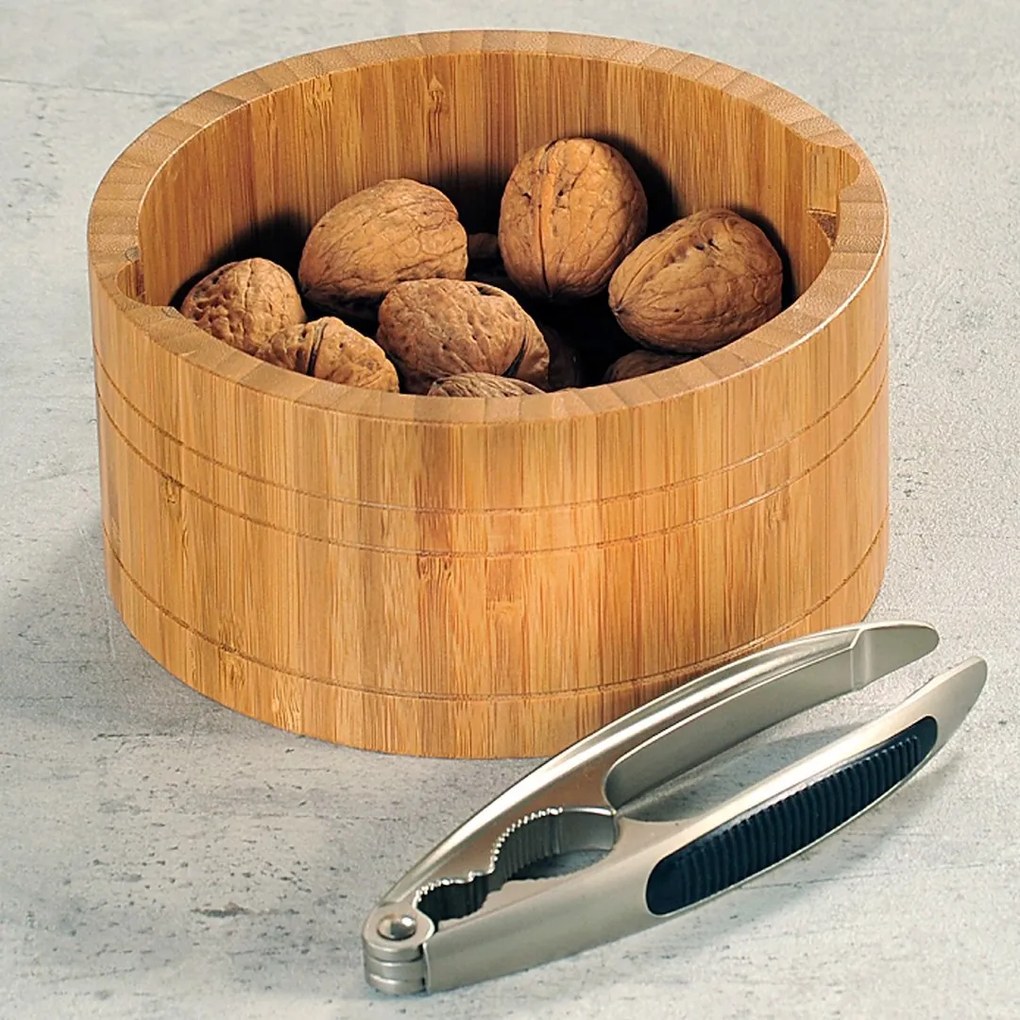 Dřevěná miska na ořechy s louskáčkem Nuts, 17x7 cm