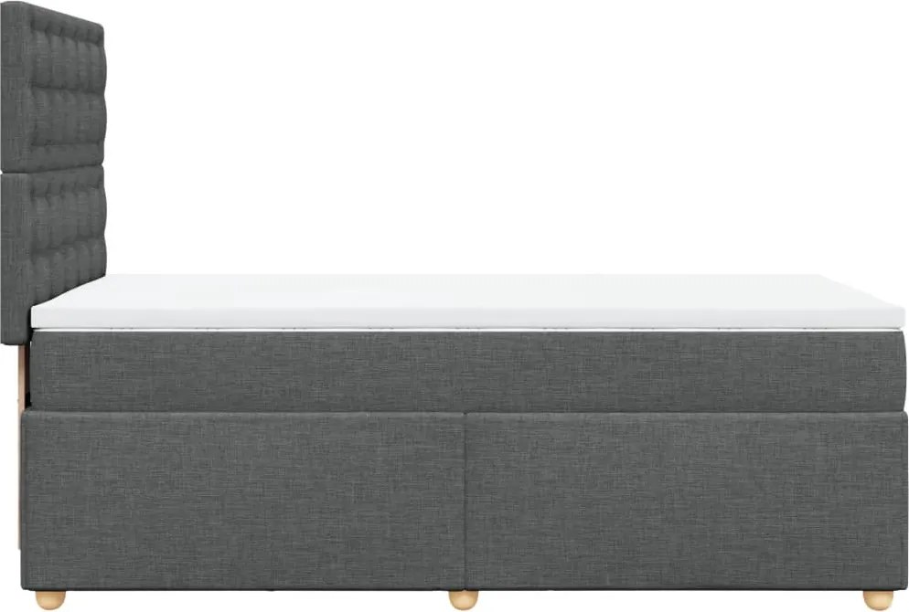 Box spring postel s matrací tmavě šedá 90x190 cm textil 3291150
