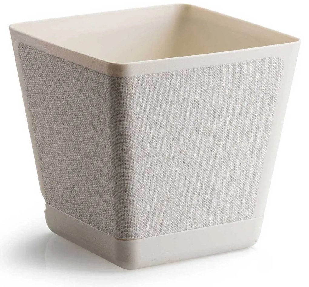PLASTOVÝ KVĚTINÁČ PILEA TX 30X30 CM KRÉMOVÁ
