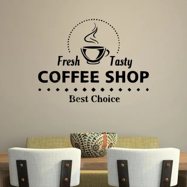 Samolepka Fresh tasty coffe