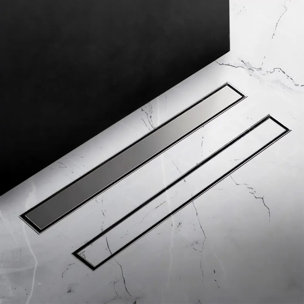 Lineární odtokový žlab Rea Neox Pro 90 cm stříbrný