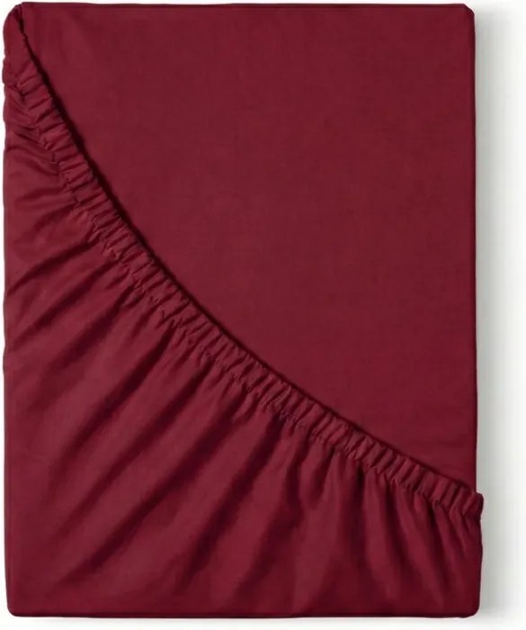 Kvalitex Jersey prostěradlo s lycrou vínové 160x200cm