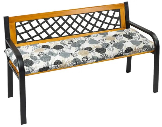 Bellatex Sedák na lavici prošívaný Koule šedá, bílá rozměr 40x120 cm
