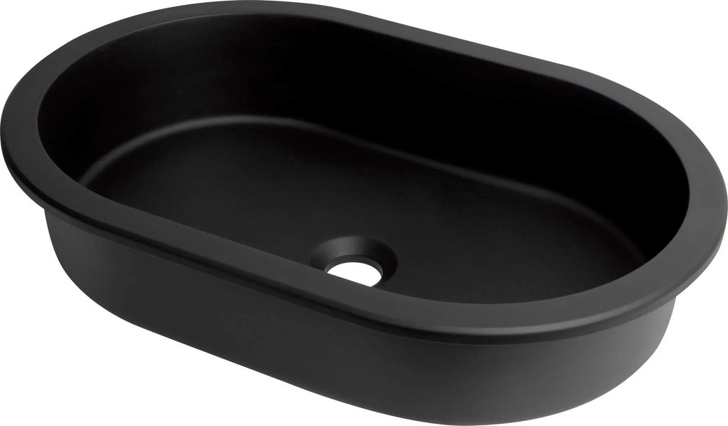Deante Granite washbasin, undermount/inset, oval