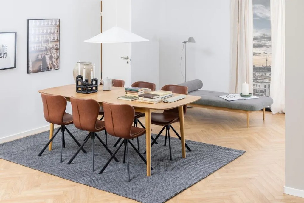 ACTONA GROUP Jídelní židle BATILDA hnědá PU retro ocelová 0000096219