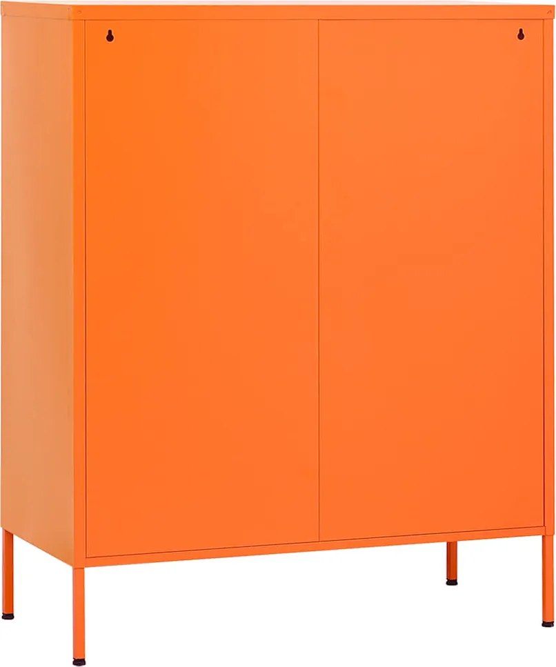 Úložná skříň oranžová 80 x 35 x 101,5 cm ocel 336174