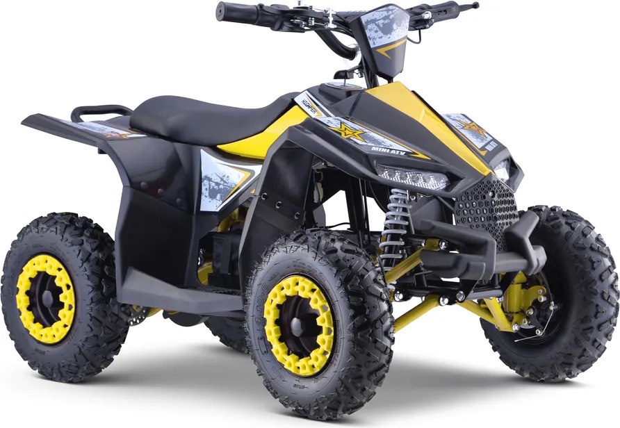 Ramiz Čtyřkolka na baterie E-STAR žlutá 35 km/h + motor 1000W + nafukovací kola + nastavení sedadla