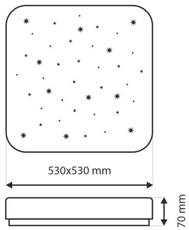 LED Stmívatelné stropní svítidlo FLORA LED/60W/230V 2700-6500K +dálkové ovládání