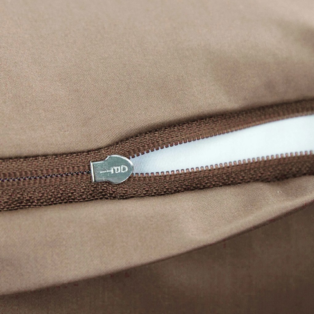 Saténové prodloužené povlečení Chocolate touch - GOTS Velikost: 140 x 220 + 70 x 90