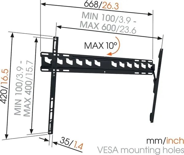 Vogel's TV držák s náklonem MA 4010 Černá