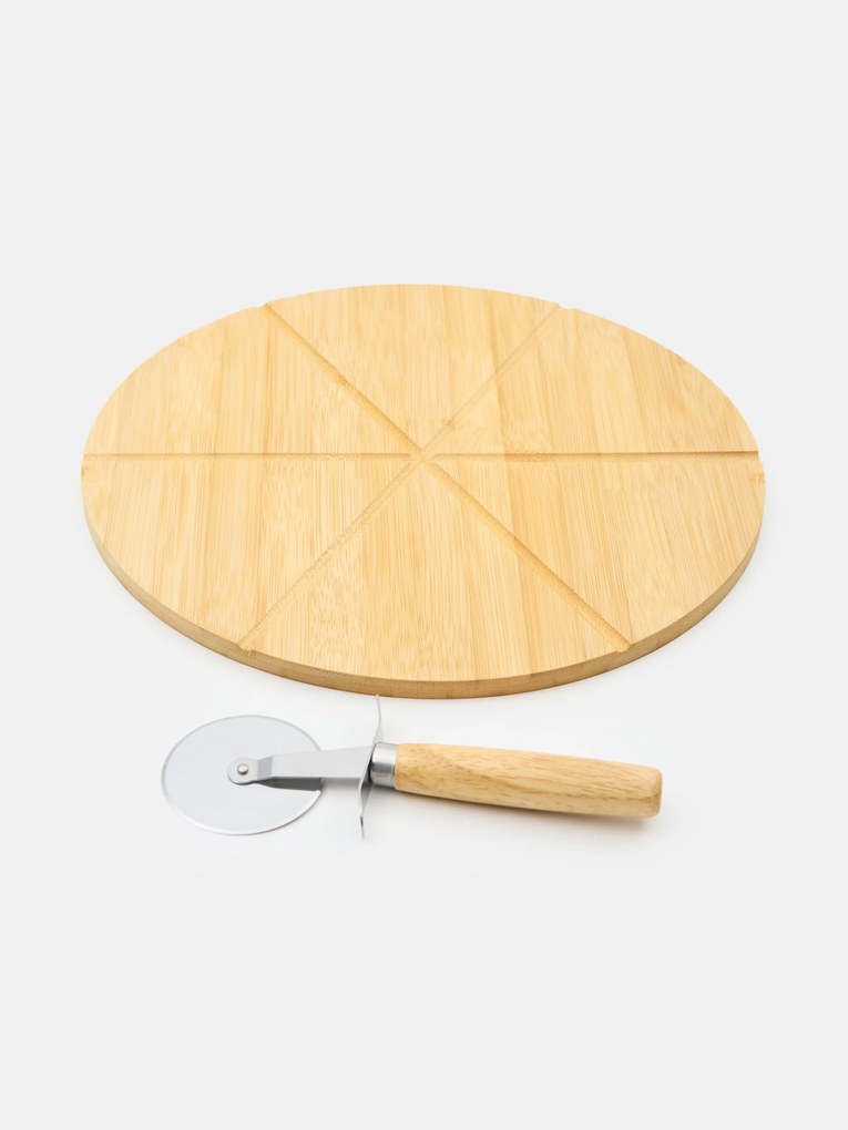Sinsay - Prkénko na pizzu s nožem - béžová