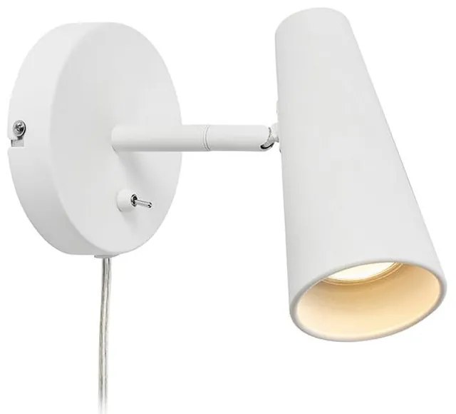 Bílé nástěnné světlo Markslöjd Crest, výška 17 cm