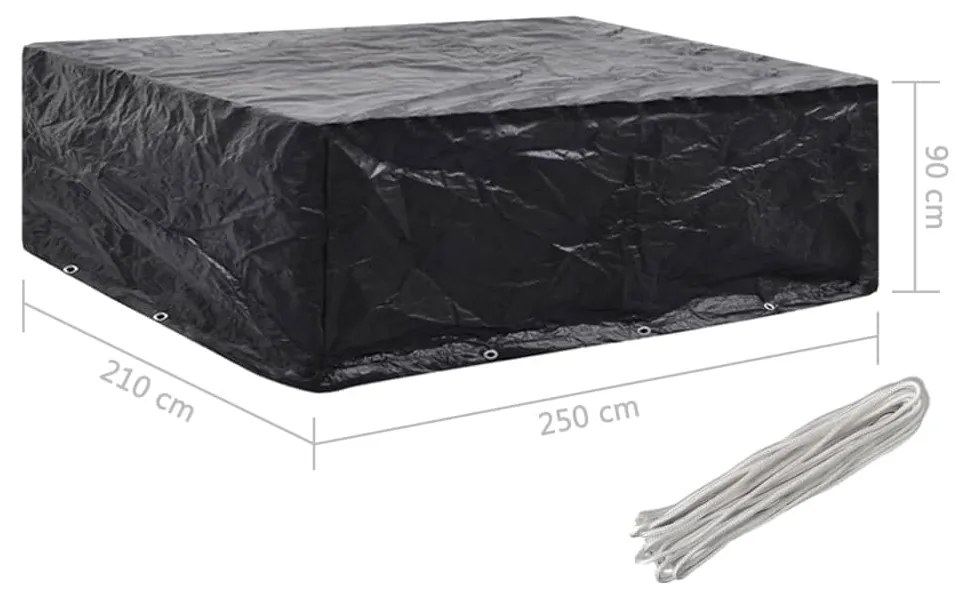 vidaXL Marketos Plachty na zahradní nábytek 2 ks 8 oček 250 x 210 x 90 cm