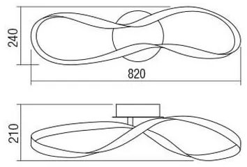Redo 01-1414 - LED Stmívatelné stropní svítidlo NUBO LED/40W/230V bílá