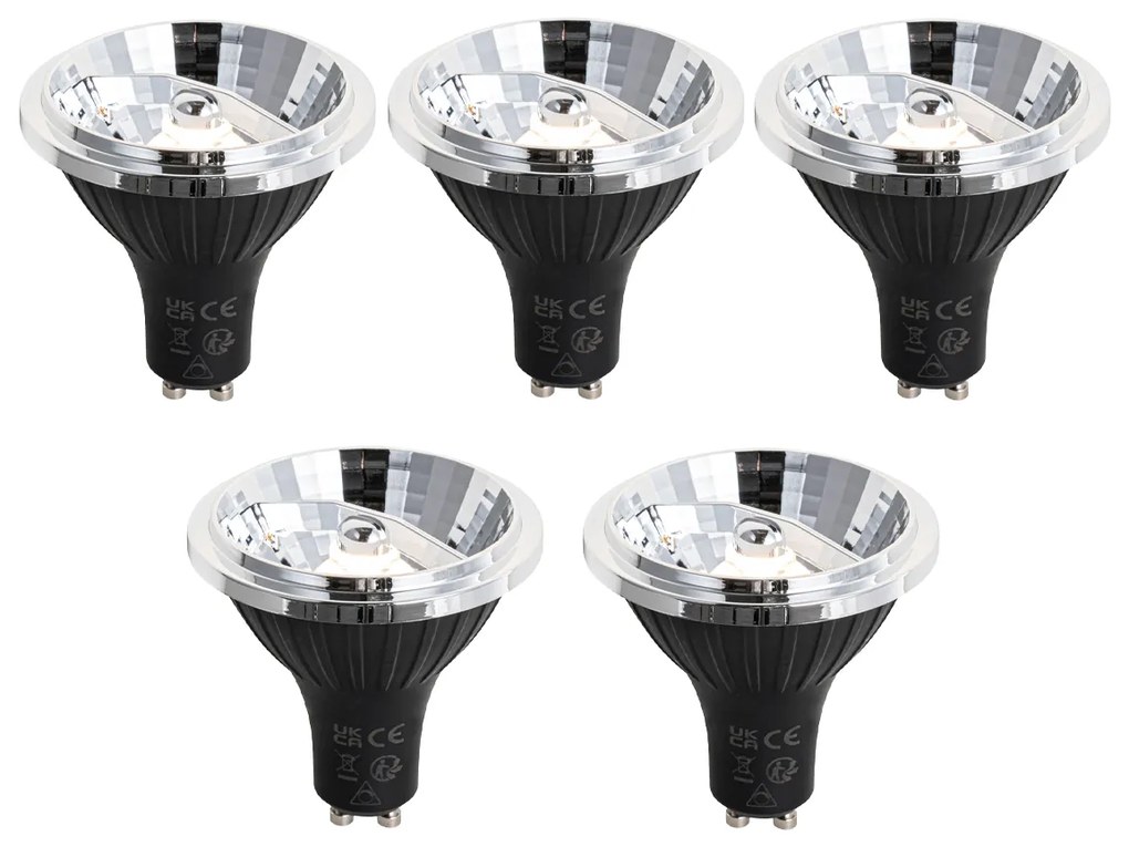 Sada 5x stmívatelných LED žárovek GU10 70mm 6,5W 600 lm 2700K
