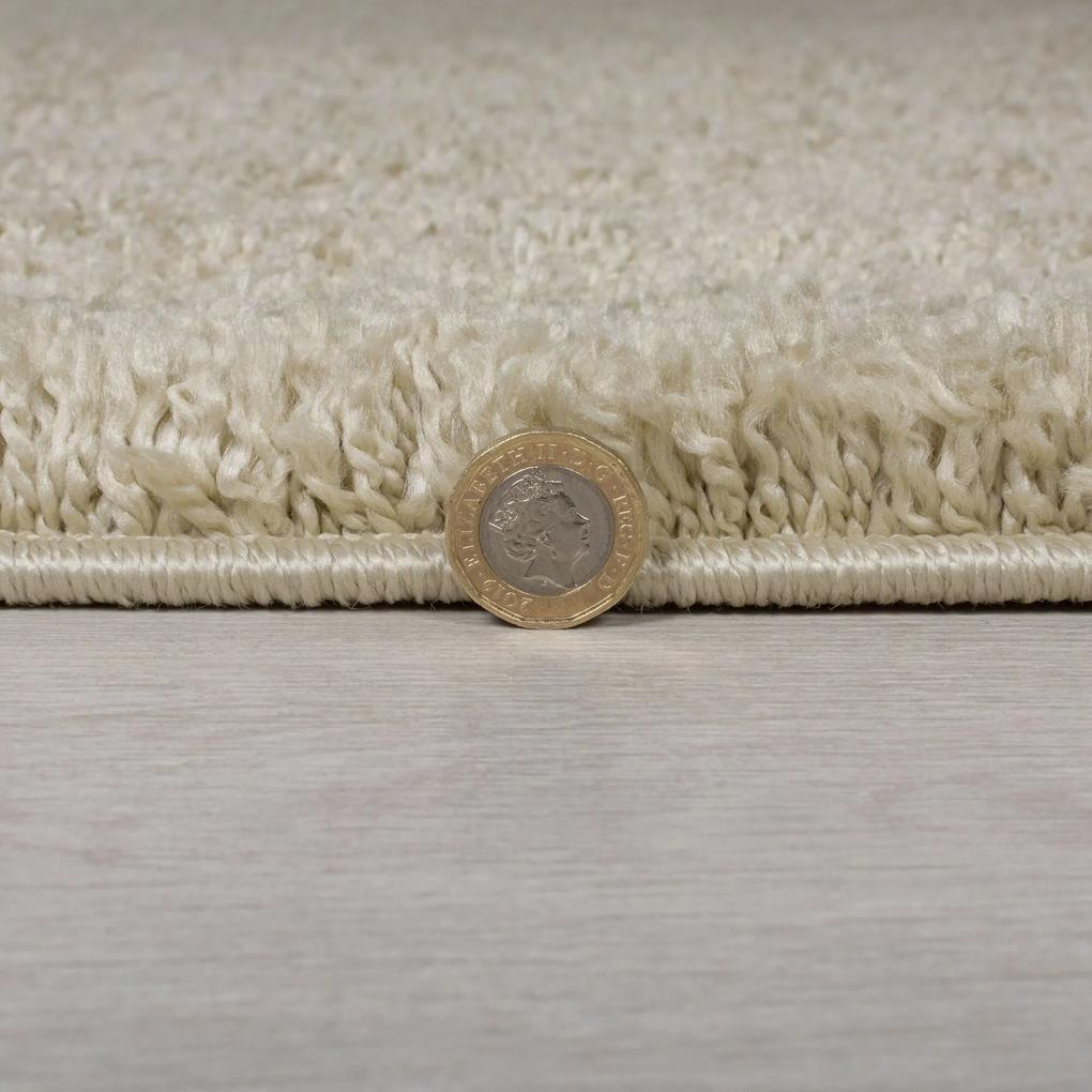 Flair Rugs koberce Kusový koberec Shaggy Teddy Natural kruh Rozměry koberců: 133x133 (průměr) kruh