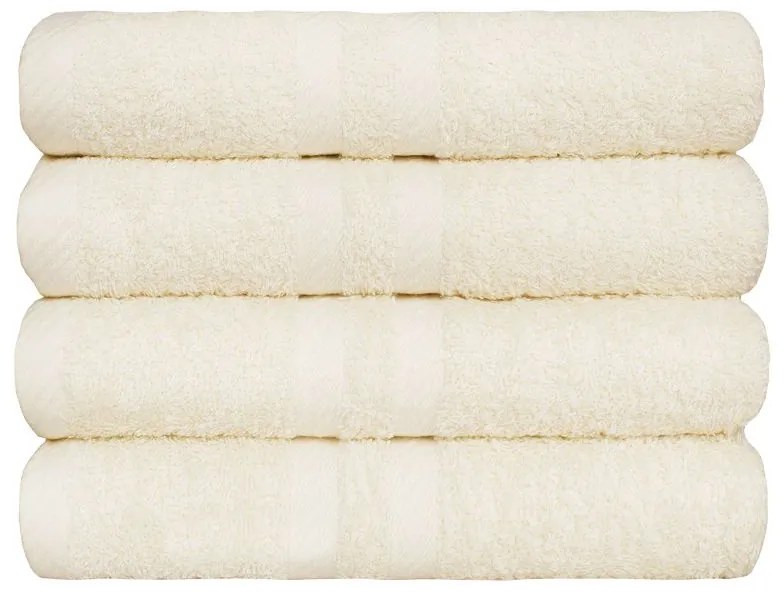 SCANquilt bavlněný ručník KLASIK smetanová osuška 70 x 140 cm