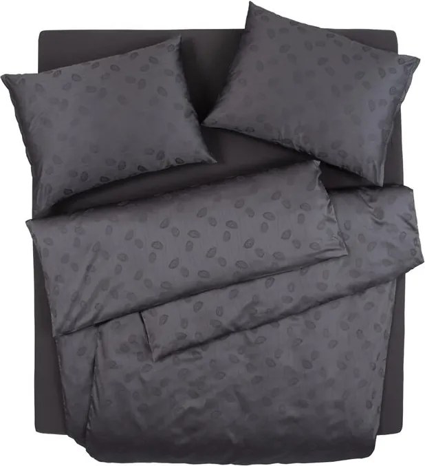 SCANquilt povlečení EXCLUSIVE TENCEL PLUS peříčka šedá 140 x 200/70 x 90 cm