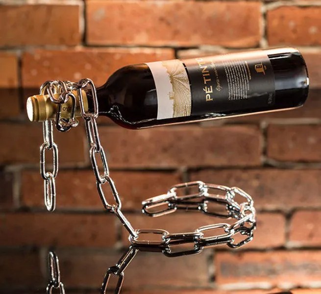 Řetězový držák na víno - Originální balení