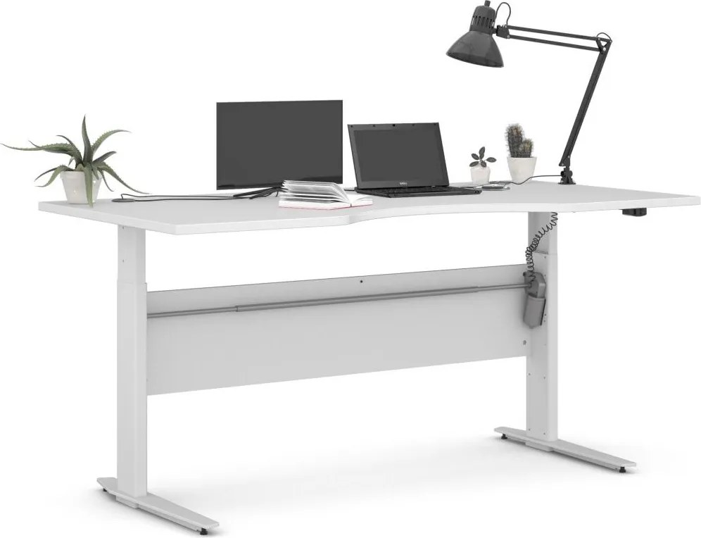 FALCO Výškově nastavitený psací stůl Office 80400/320 bílá/bílá