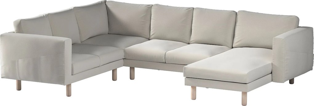 Potah na pohovku IKEA Norsborg rohová, 5-místná se šezlongem barva šedá látka sametová