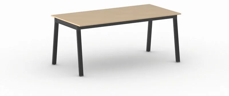 Kancelářský pracovní stůl PRIMO BASIC, černá podnož, 1800 x 900 mm, wenge