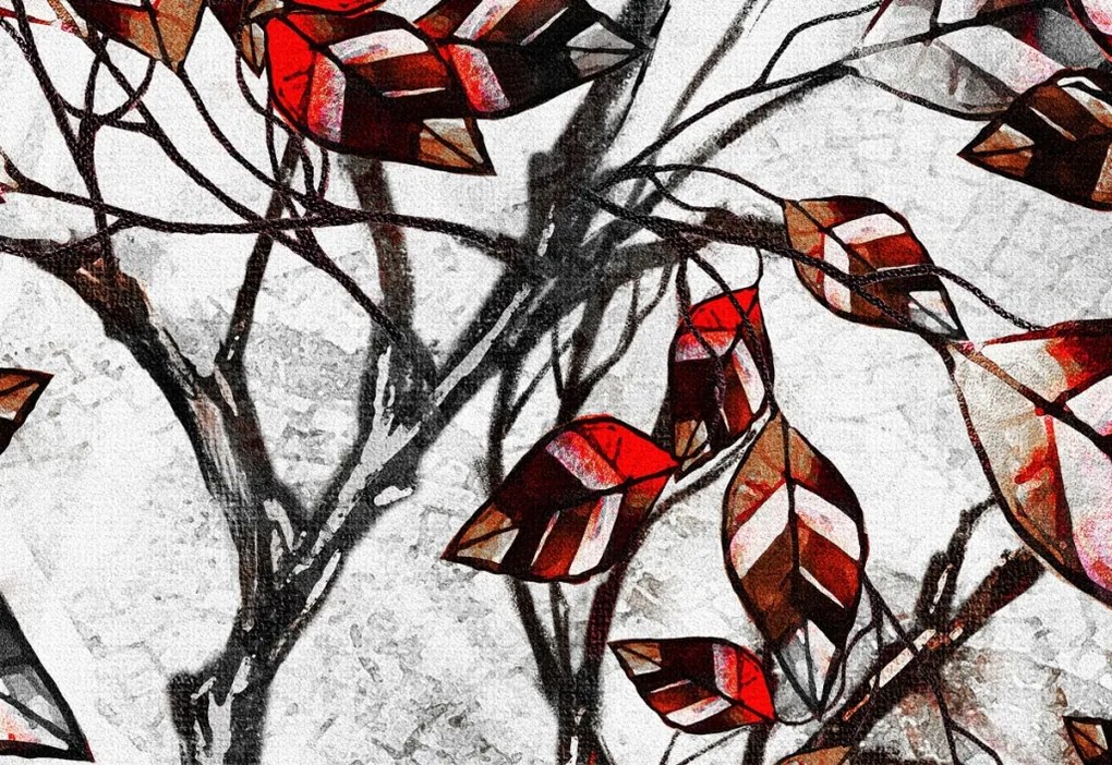 Obraz strom v mozaice Red Velikost (šířka x výška): 50x50 cm