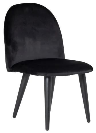 Velvet dětská židle černá