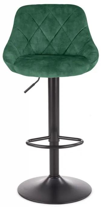 Barová židle- H101- Tmavě zelená
