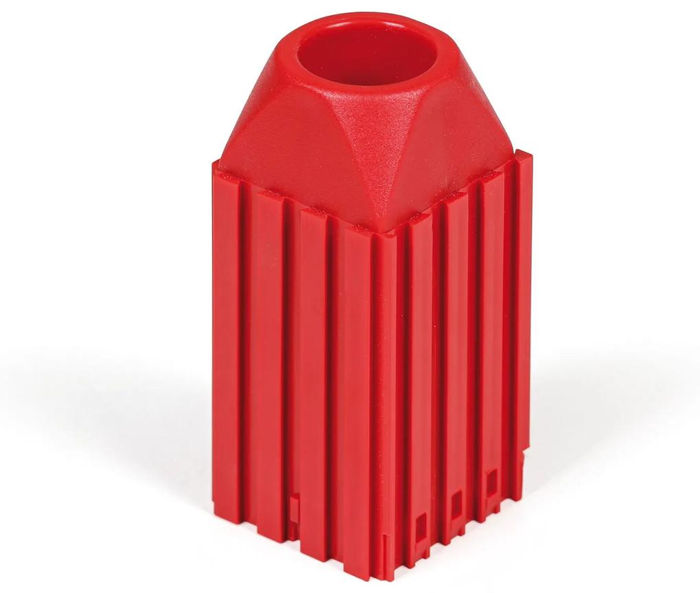 Plastový box pro nástroj s kuželovou stopkou MORSE M4, modul 5x5, 1 dutina, červená