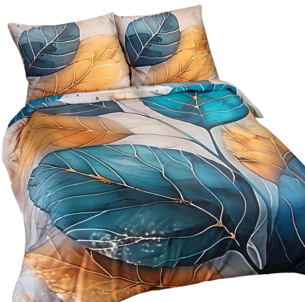 SATÉNOVÉ POVLEČENÍ SATINLOVE PREMIUM 160X200 CM, 2KS 70X80 CM LISTY