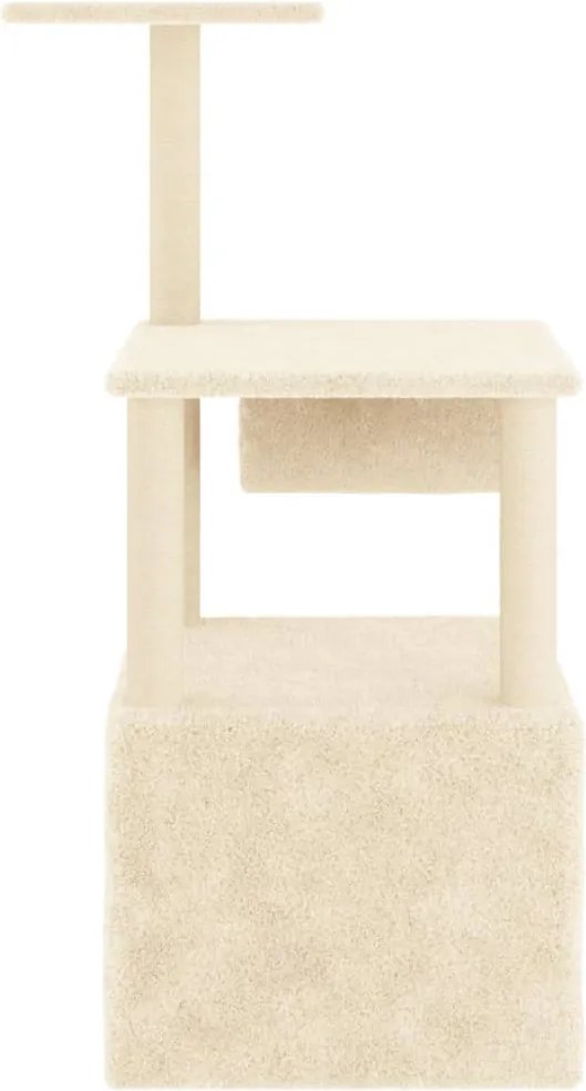 Škrabadlo pro kočky se sisalovými sloupky krémové 109,5 cm 172058